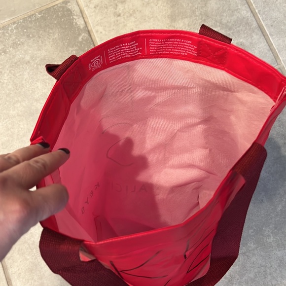 Athleta | Bags | Athleta X Alicia Keys Red Reusable Bag With 2 Pouch ...